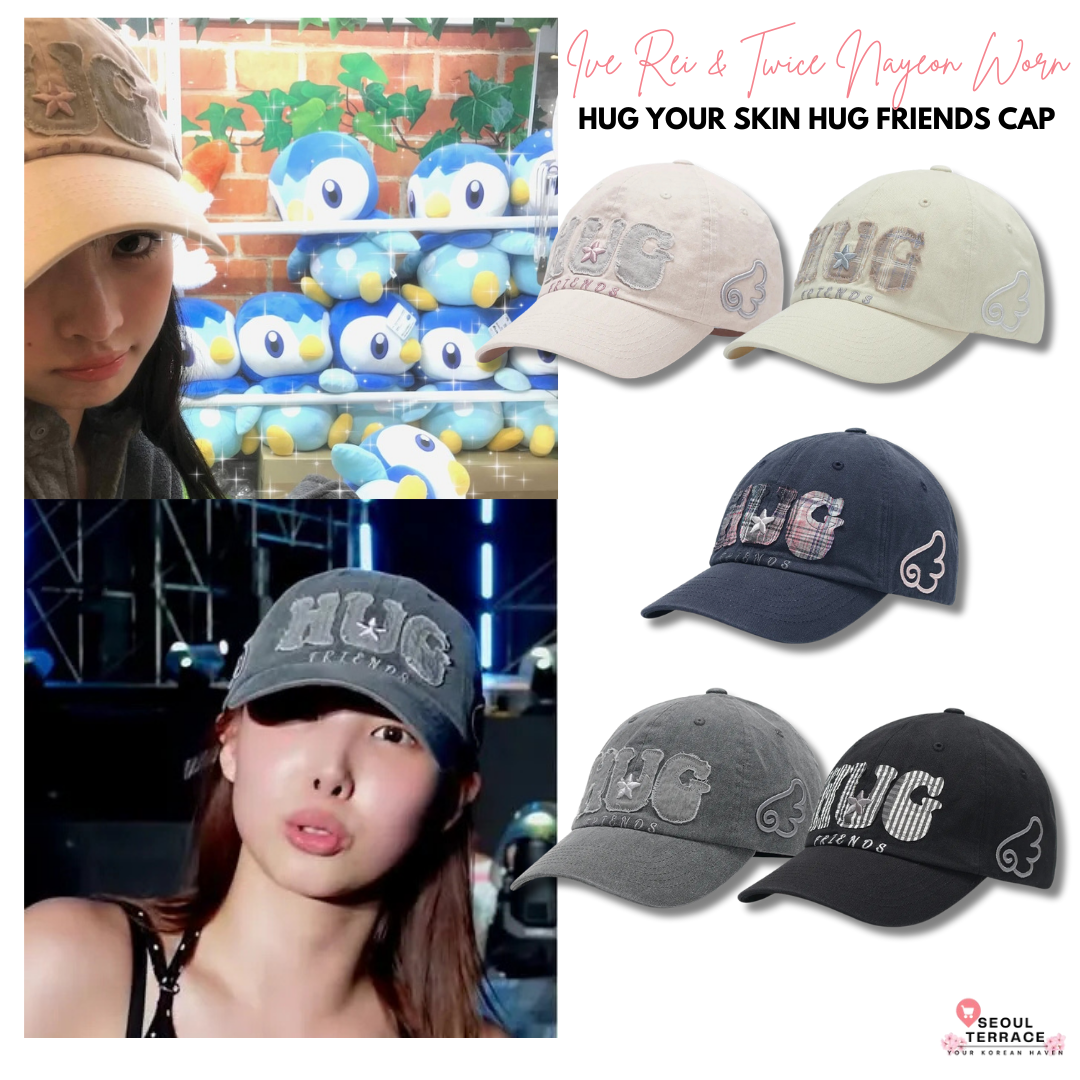[Ive Rei & Twice Nayeon Worn] HUG YOUR SKIN Hug Friends Cap – SEOUL TERRACE