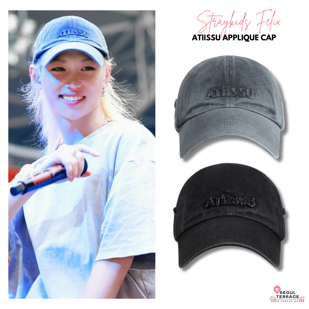[Straykids Felix Worn] Atiissu Applique Cap – SEOUL TERRACE