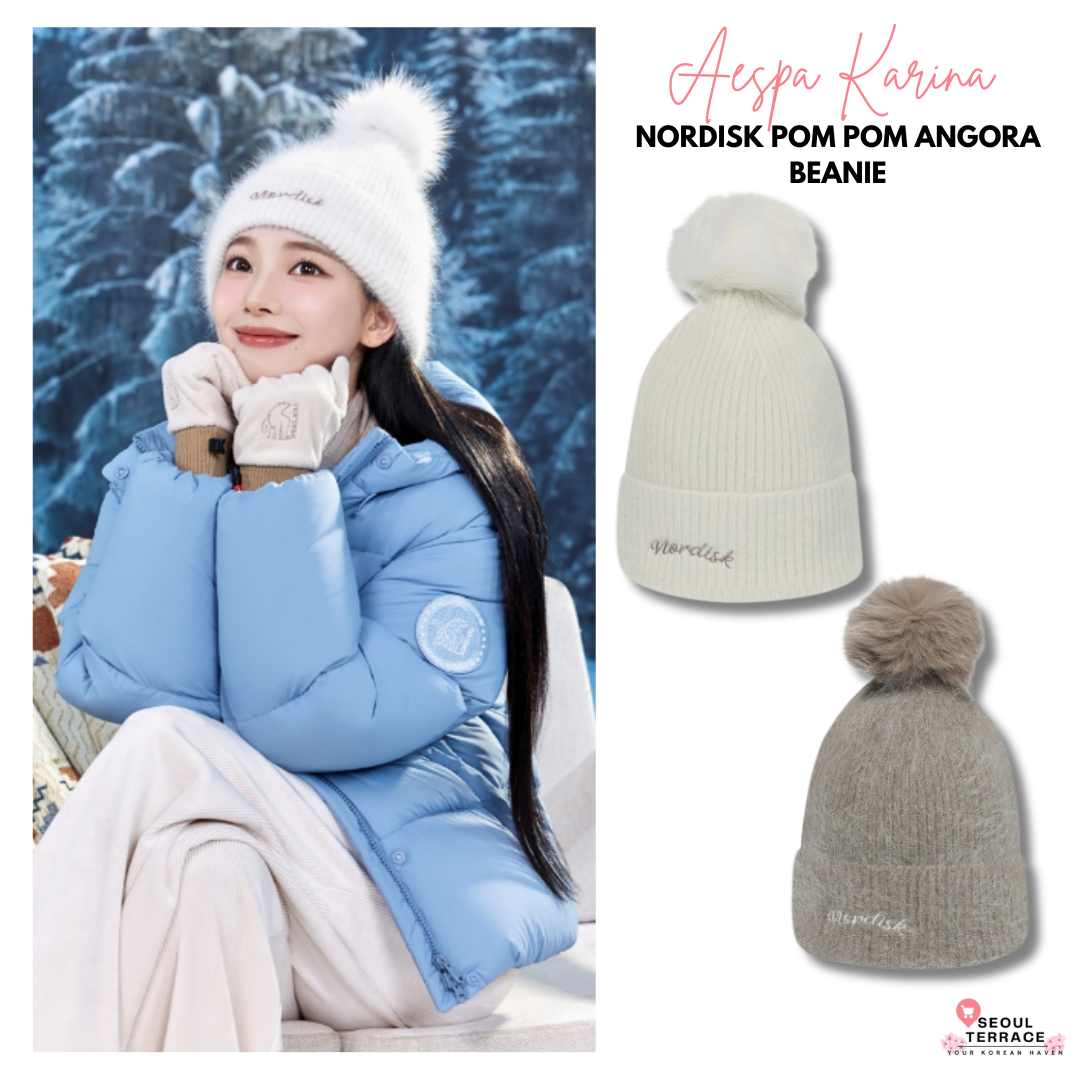 [Aespa Karina Worn] Nordisk Pom Pom Angora Beanie – SEOUL TERRACE