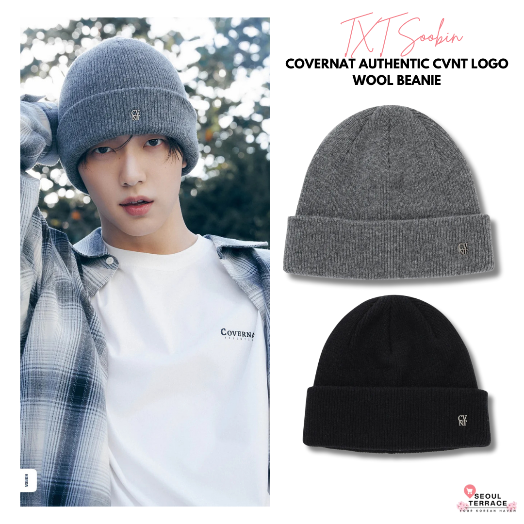 [TXT Soobin Worn] Covernat Authentic CVNT Logo Wool Beanie – SEOUL TERRACE