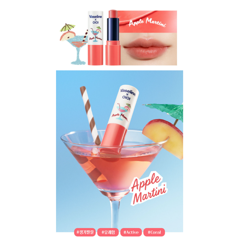 Vaseline Lip Therapy Color Care 4.2g (Set of 2) X OIOI + Mirror Keyrin ...